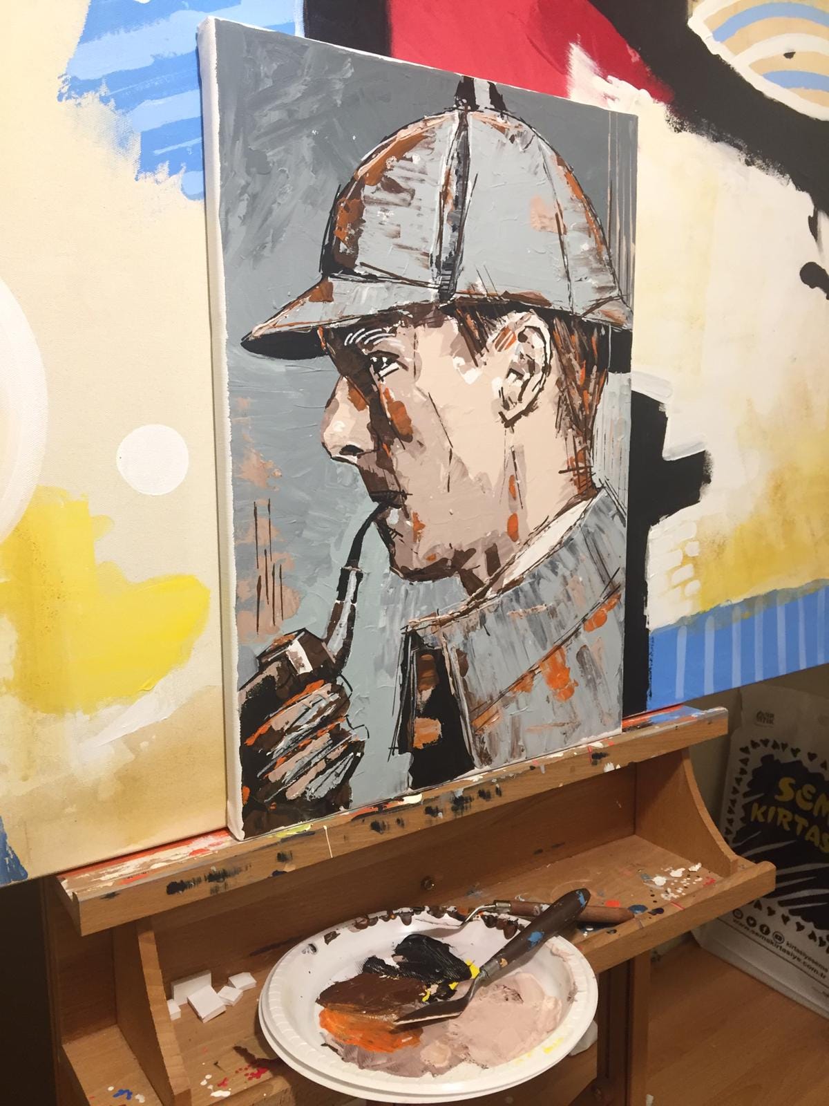 Sherlock Holmes Digital Art - Instant Download | Handmade Acrylic ...