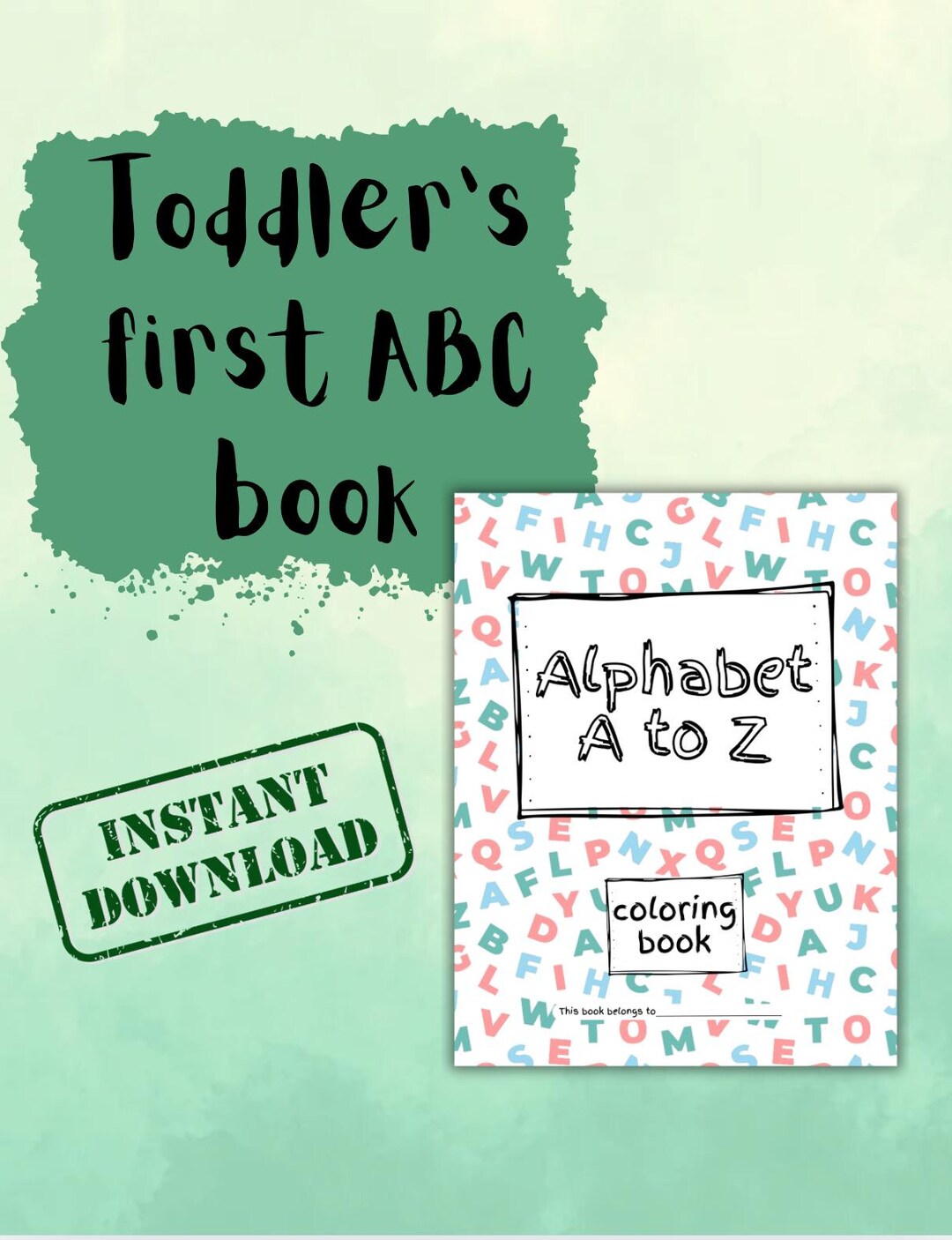 A-Z Animal Coloring Book for Toddlers – Alphabet & Word Tracing, Learn ...