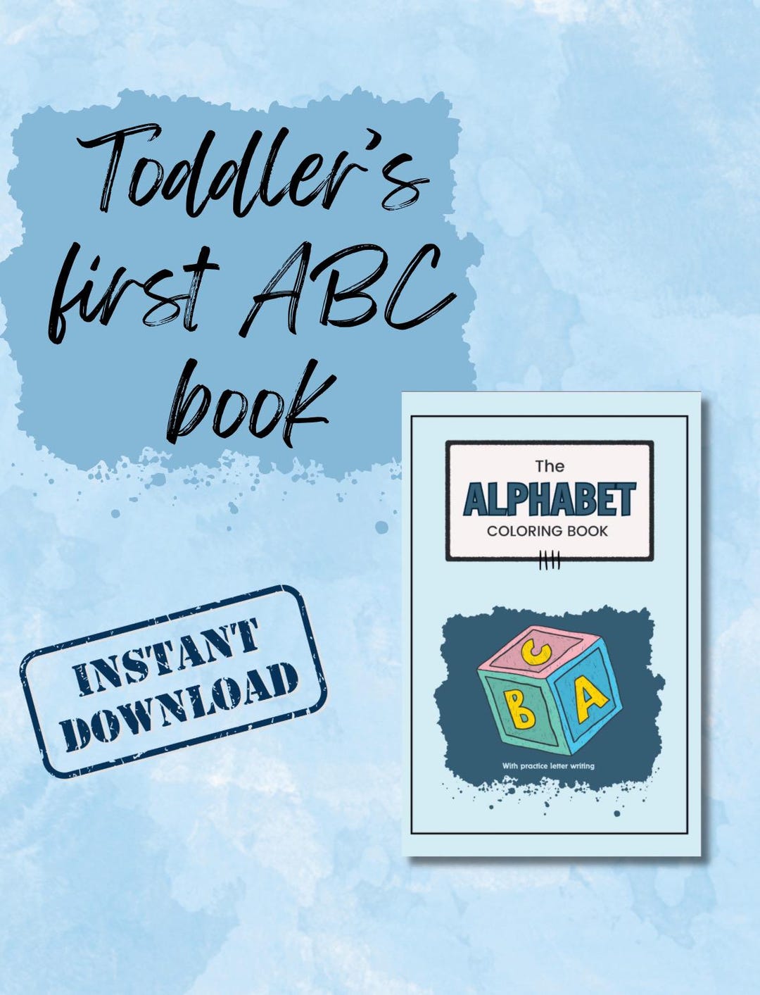 Printable ABC Coloring Book for Toddlers – Alphabet Tracing A-Z, Upper ...