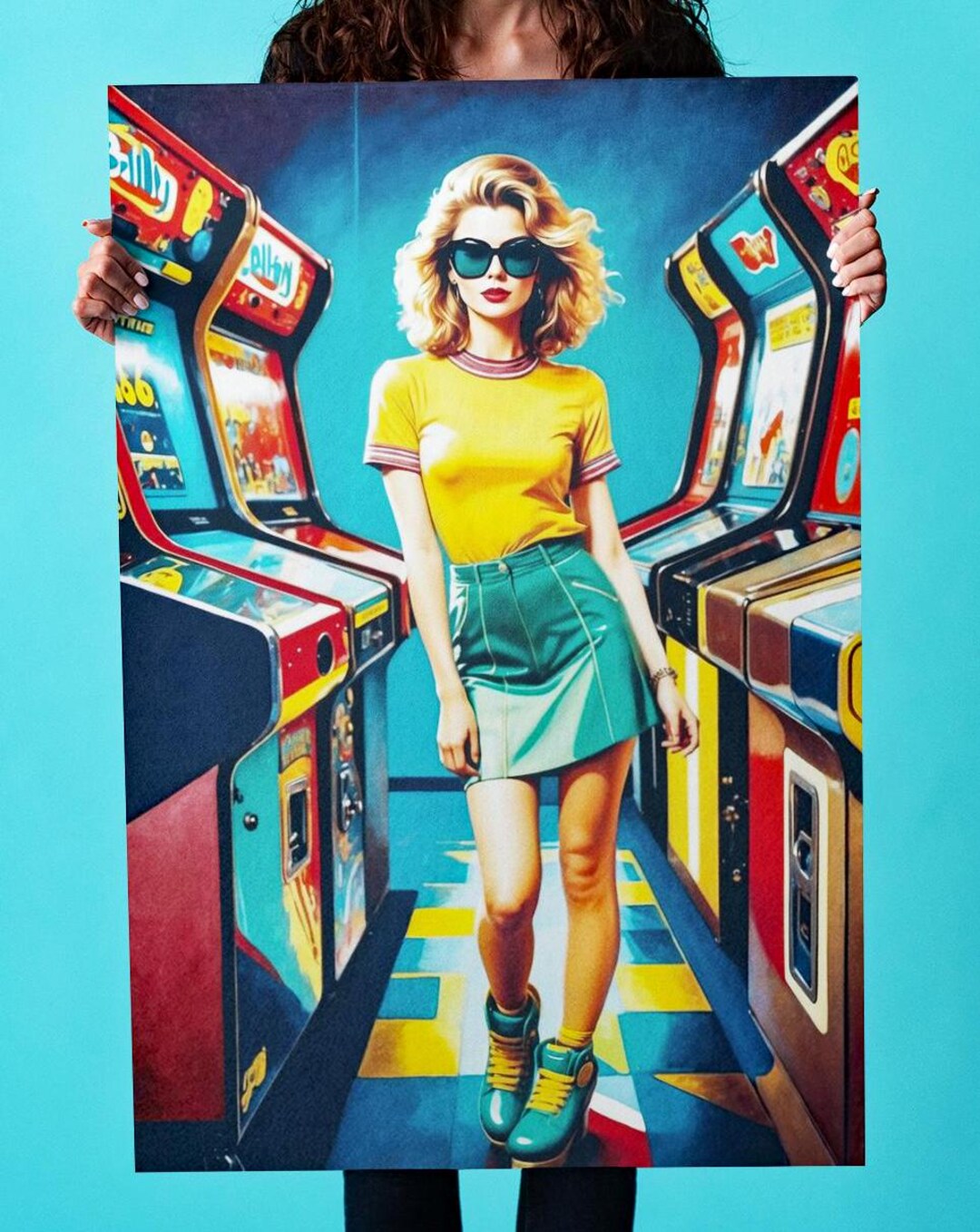 80s Poster, Elegant Woman Painting, Oil Painting Download, 80s Fashion ...