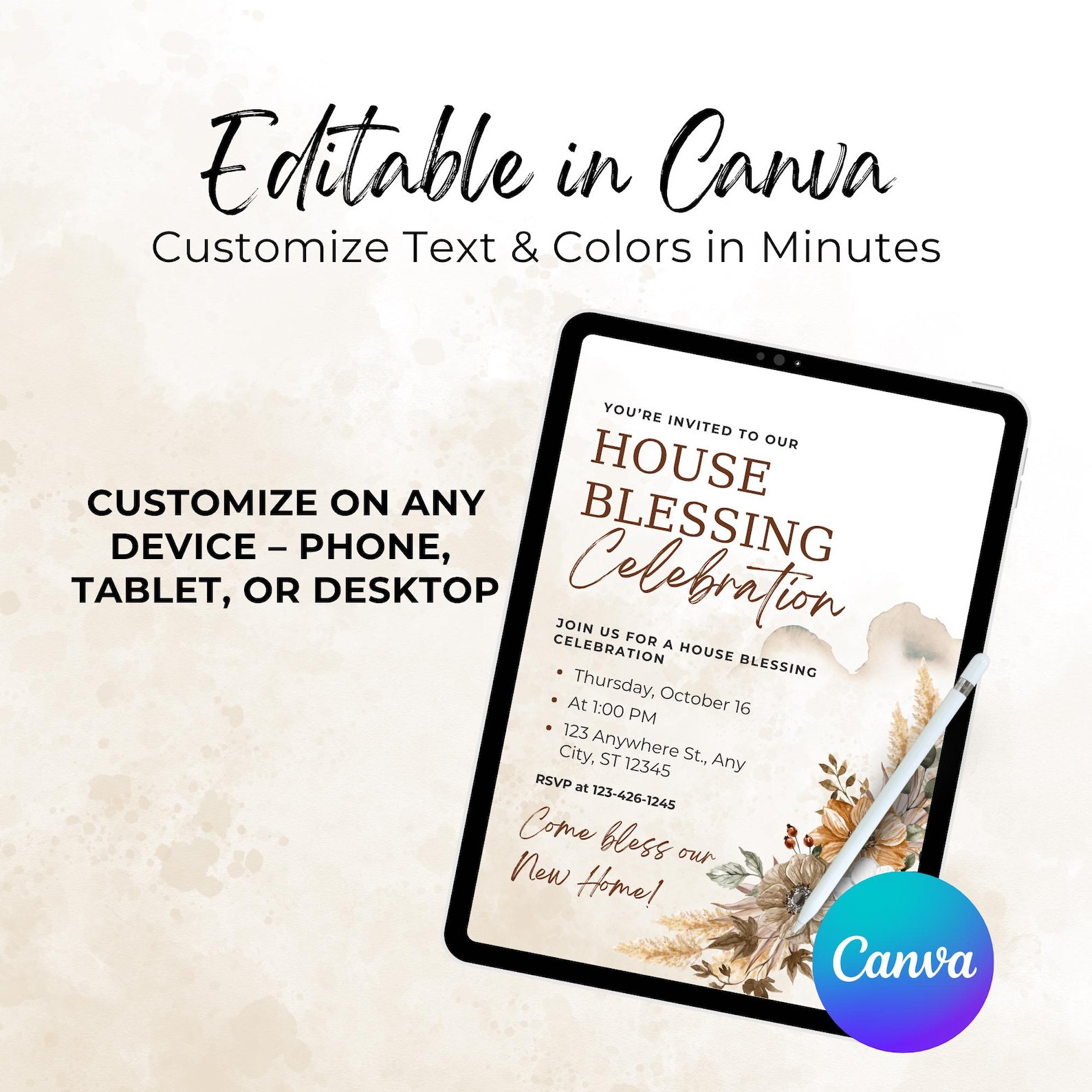 Rustic Housewarming Celebration Invitation | Boho House Blessing ...