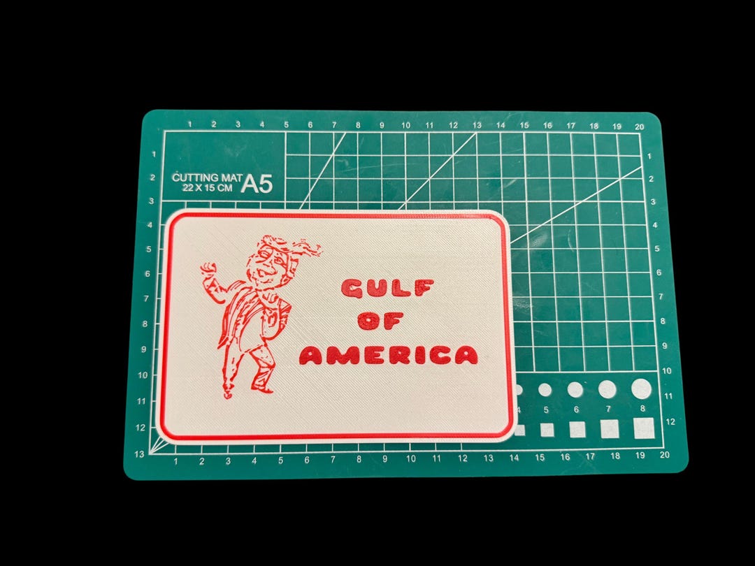 Gulf of America Trump Plastic Sticker Label With 2 Sided Tape - Etsy