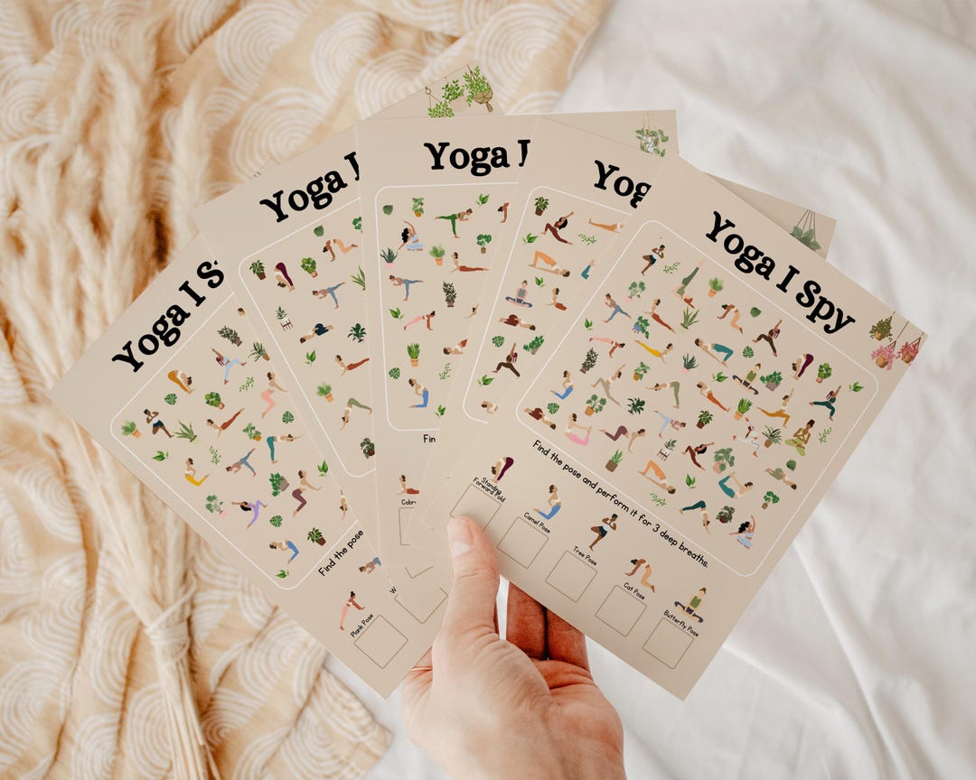 Yoga I-spy Game | 5 Pages | Mindful Movement Activity for Kids | Brain ...