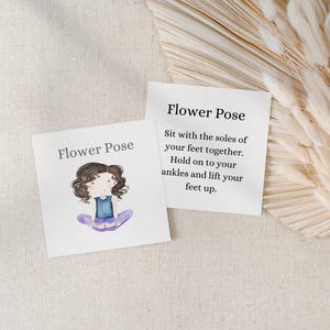 Kids Watercolor Yoga Bingo Game | 30 Bingo Cards | Printable Movement ...