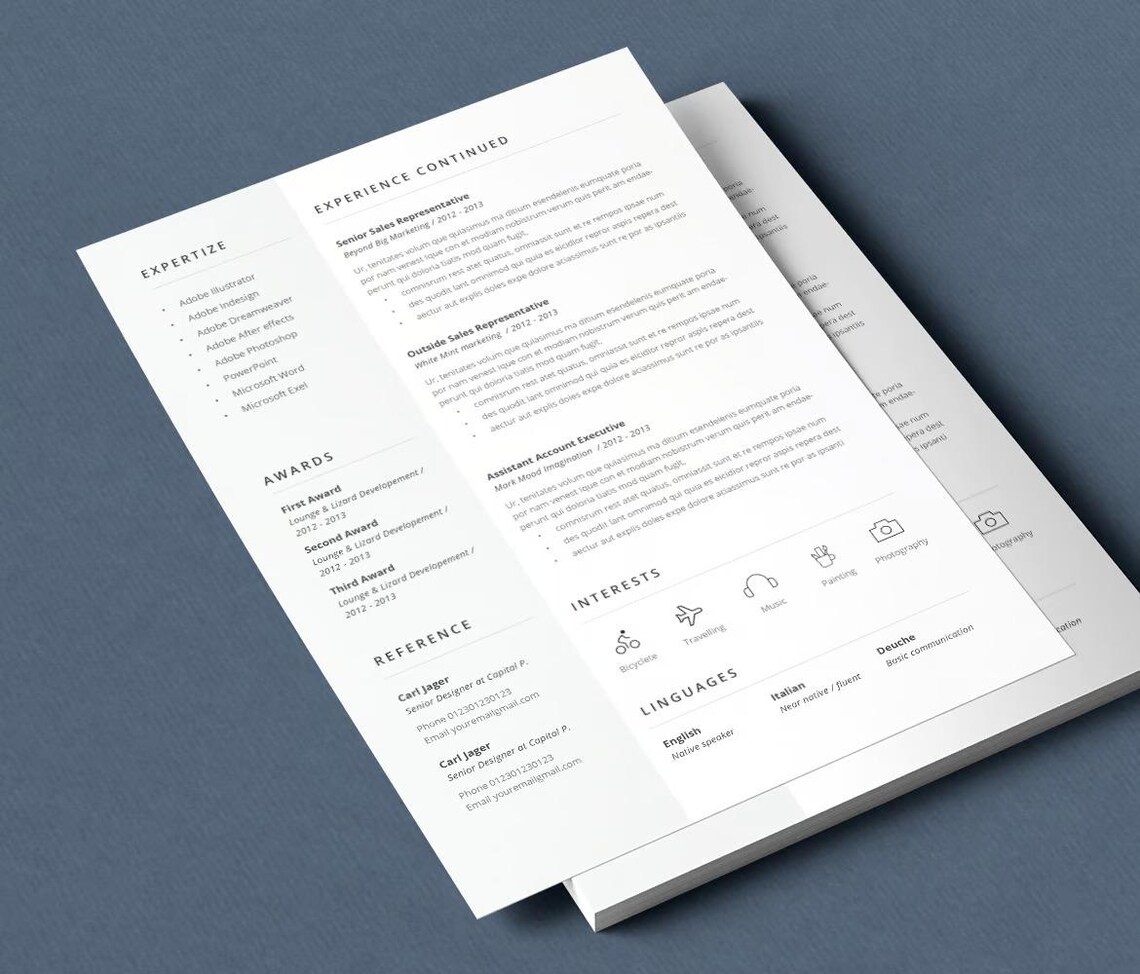 Professional Resume Template, Google Docs, Word, 1-3 Page Resume ...