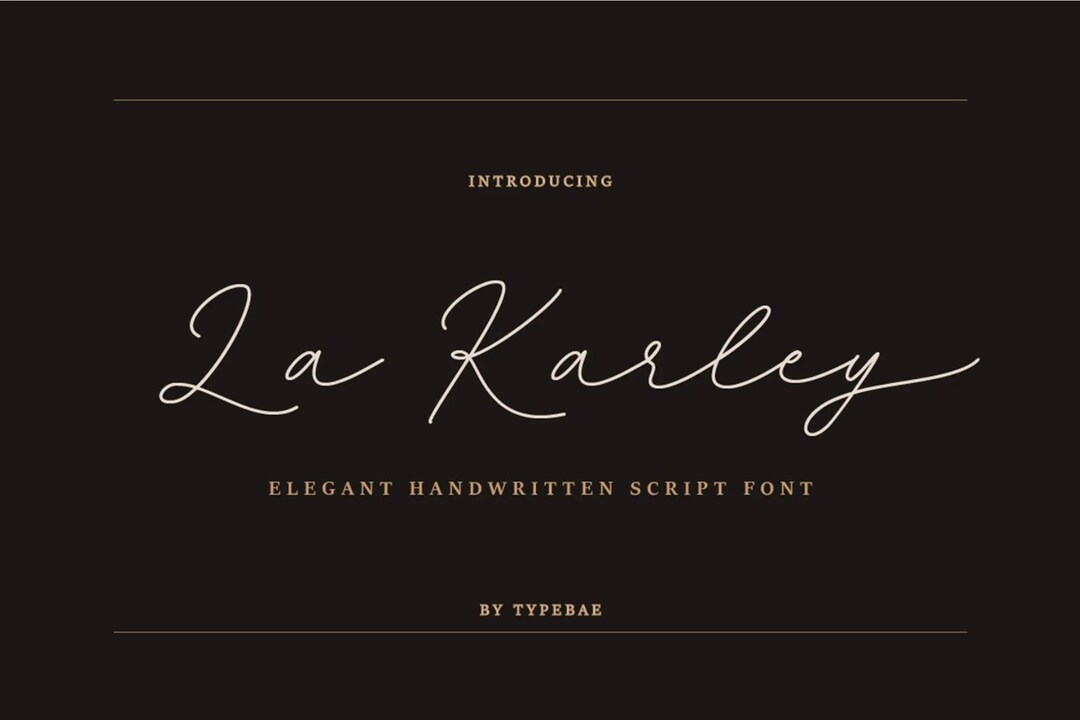 La Karley Calligraphy Font, Script Font, Wedding Font, Modern Font ...