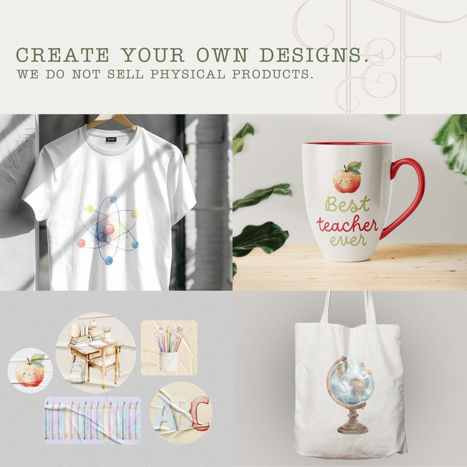 Back to School Clipart, Pastel School Clipart, Back to School PNG ...