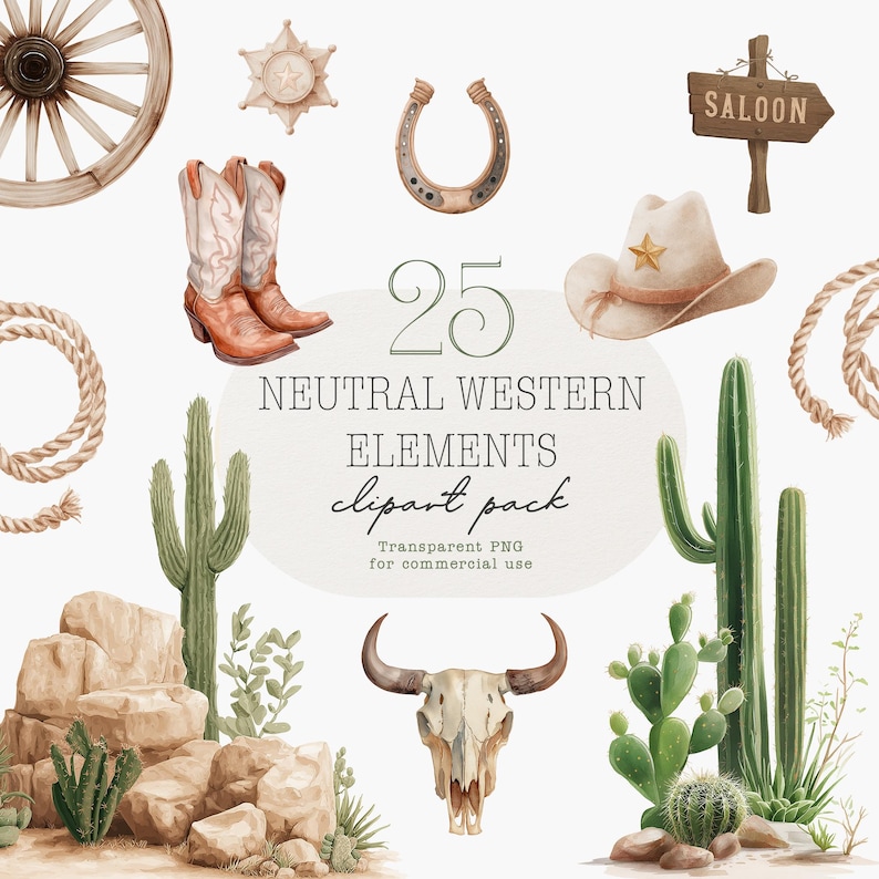 Cowboy Clipart, Western Clipart, Cute Western Clipart, Wild West ...