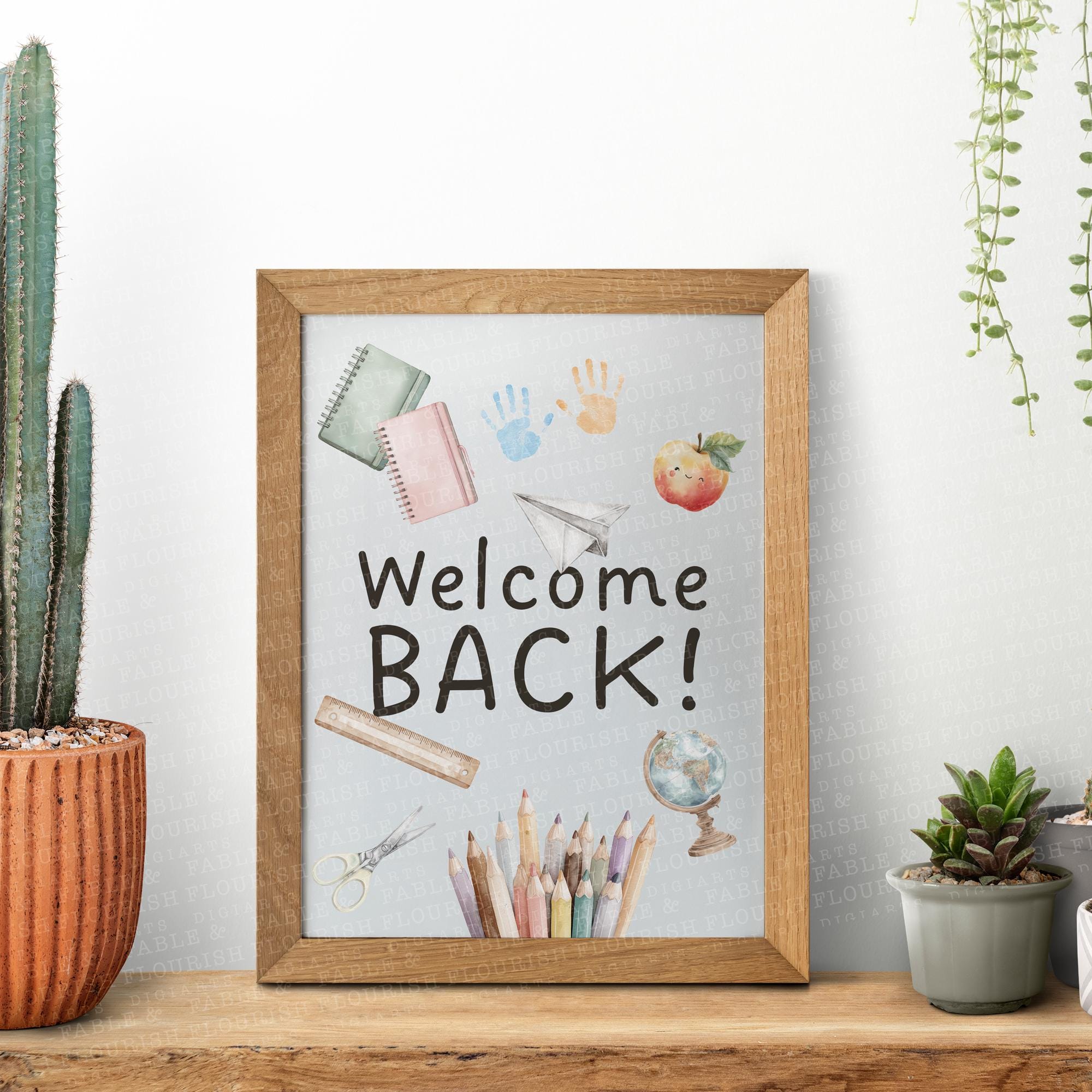 Back to School Clipart, Pastel School Clipart, Back to School PNG ...