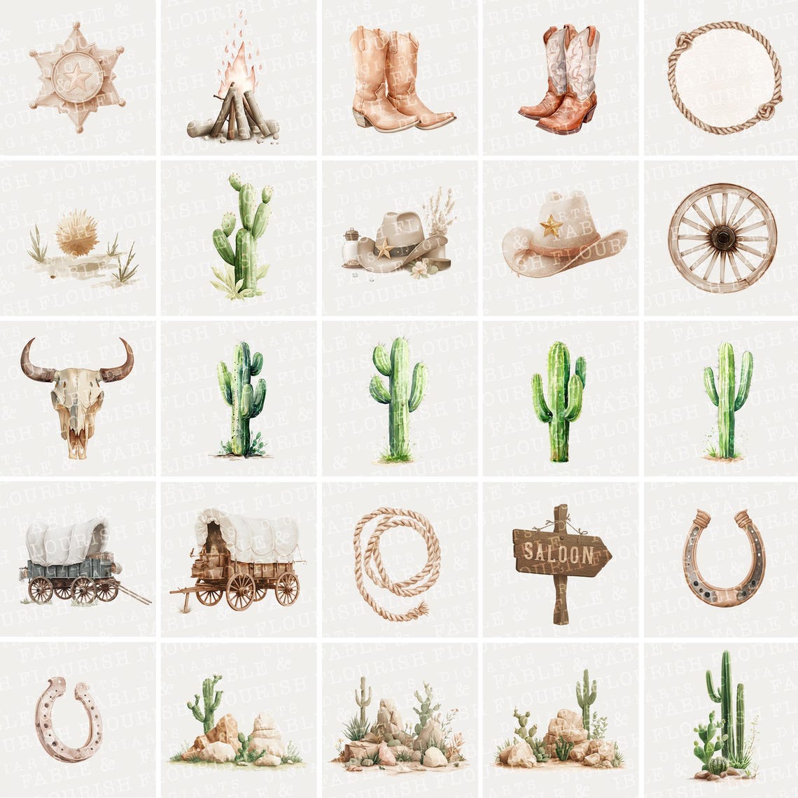 Cowboy Clipart, Western Clipart, Cute Western Clipart, Wild West ...