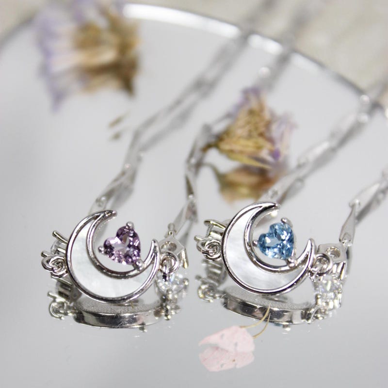 Moon and Blue Topaz Bracelet - Etsy UK