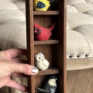 Vintage Handmade Rustic Wood Display Shelf Case for Included Miniature ...