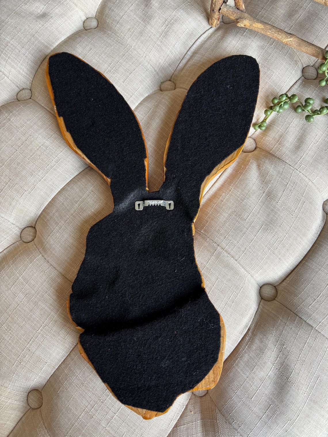 Vintage Intarsia Wood Inlay Jack Rabbit Bunny Easter Spring Carved Art ...