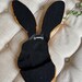 Vintage Intarsia Wood Inlay Jack Rabbit Bunny Easter Spring Carved Art ...