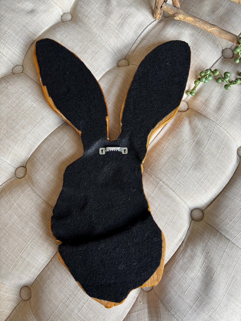 Vintage Intarsia Wood Inlay Jack Rabbit Bunny Easter Spring Carved Art ...