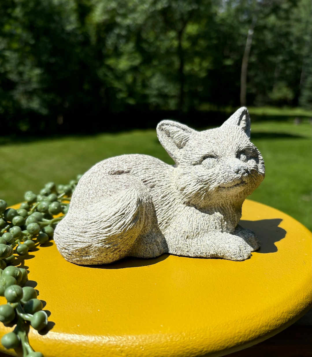 Vintage Mini Fox Statue Figurine Rough Textures Made of Plastic but ...