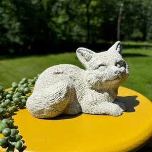 Vintage Mini Fox Statue Figurine Rough Textures Made of Plastic but ...