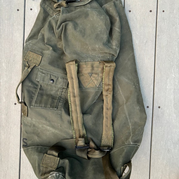 Green Army Duffle Bag - Etsy