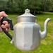 Vintage Mirro Pyrex Aluminum Coffee Pot Tea Pot Wood Handle Kitchen ...