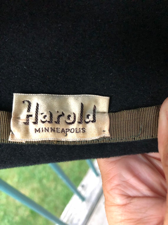 Vintage Harold Minneapolis Hat Box AND Ladies Black H… - Gem