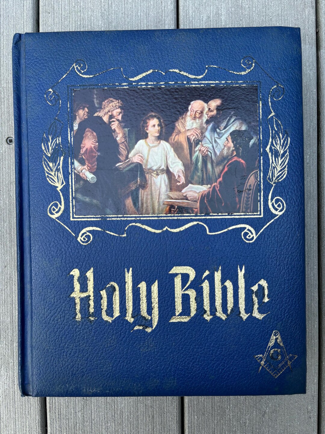 Vintage 1964 Holy Bible KJV Red Letter Edition Free Mason Freemasonry ...