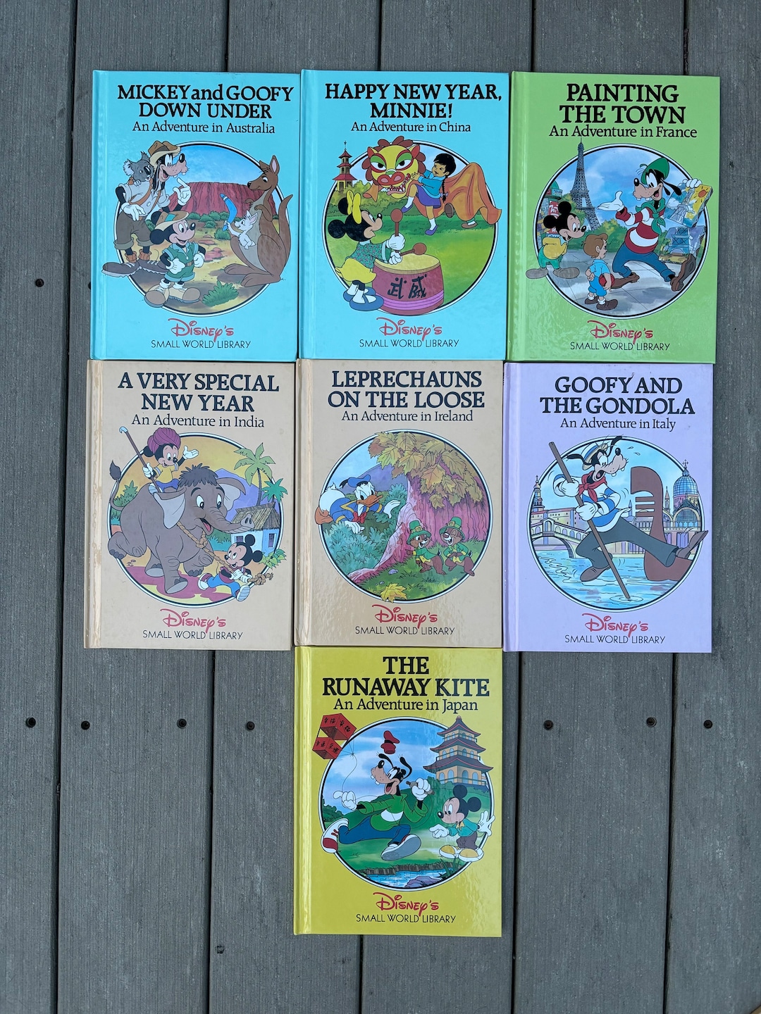 Vintage Disney Books Small World Library Adventure Lot of 13 Hardcover ...