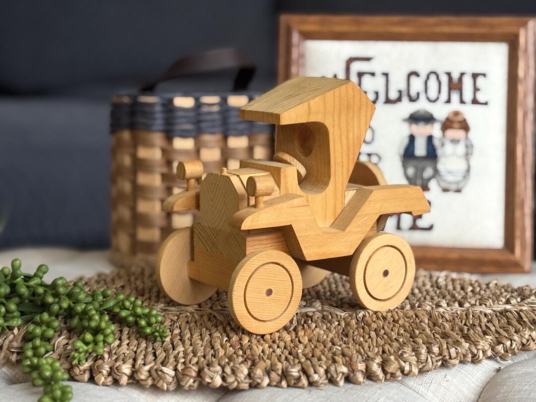 Vintage Wood Model T Car Collectible Hand Carved Replica - Etsy