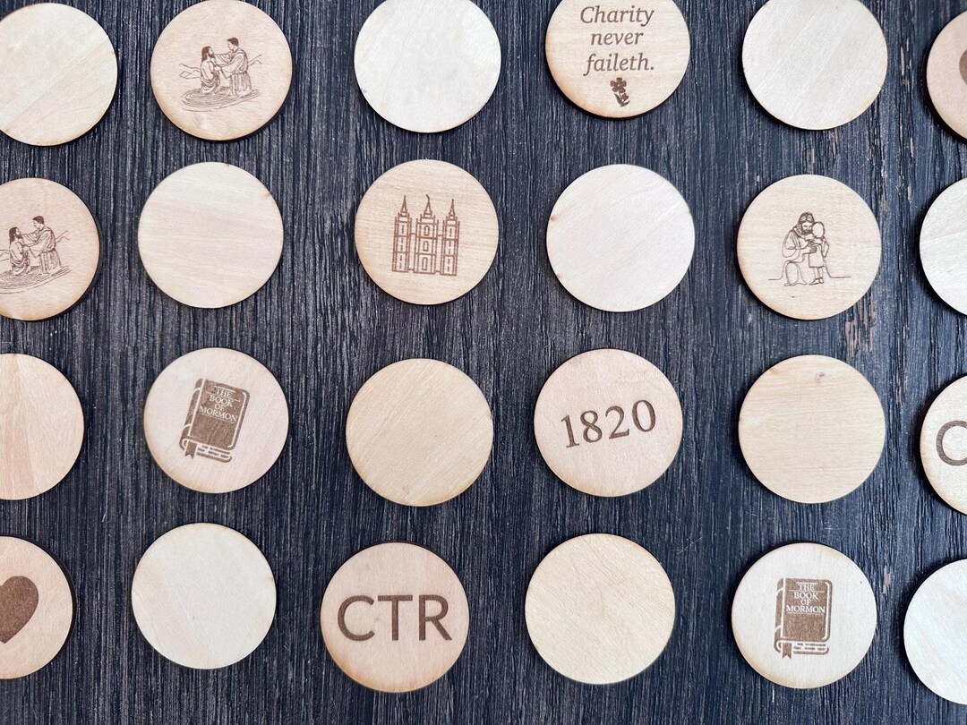 LDS Memory Match Game – Wooden Matching Game for Kids & Families ...