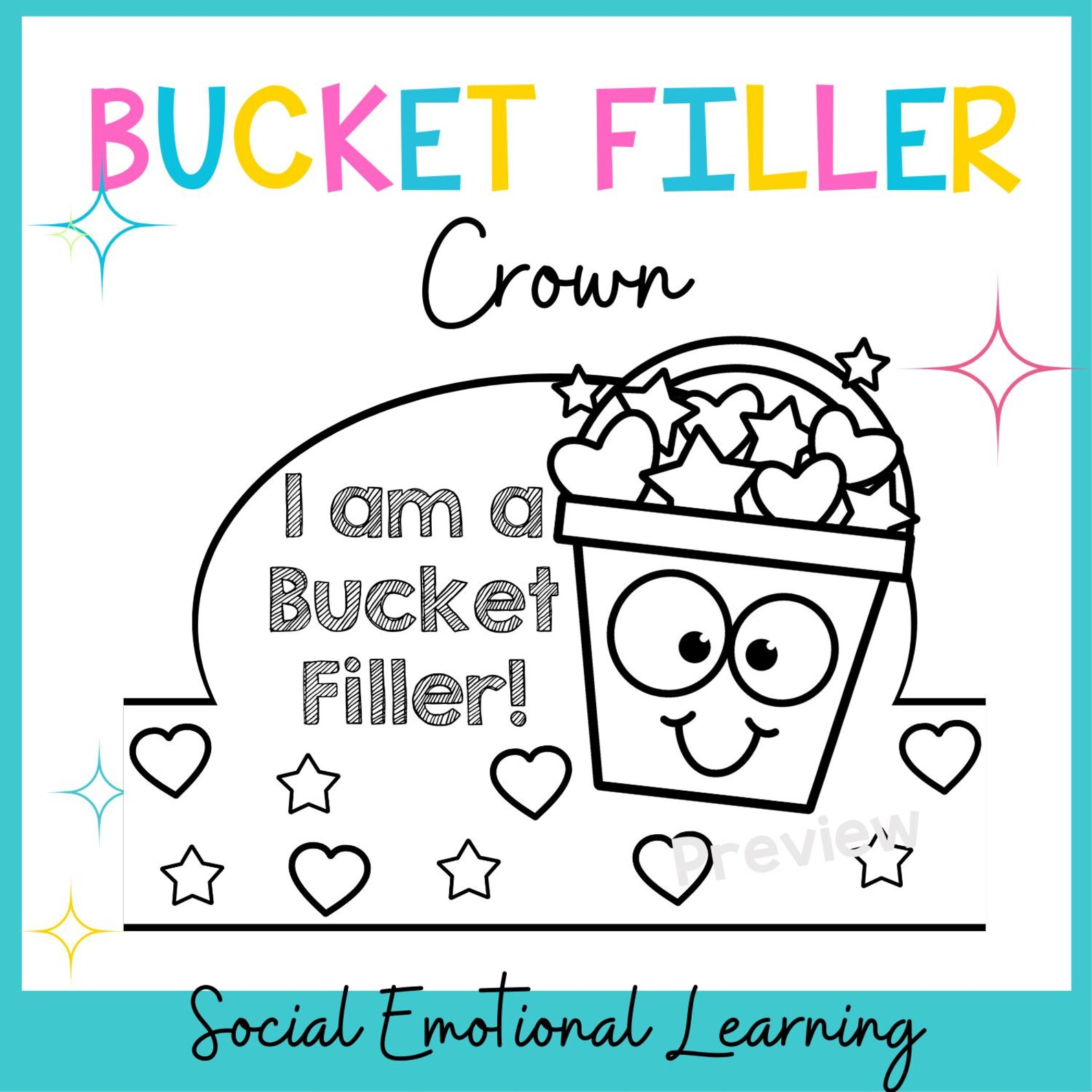 I Am a Bucket Filler Crown | Kindness Craft | SEL Activity | Classroom ...