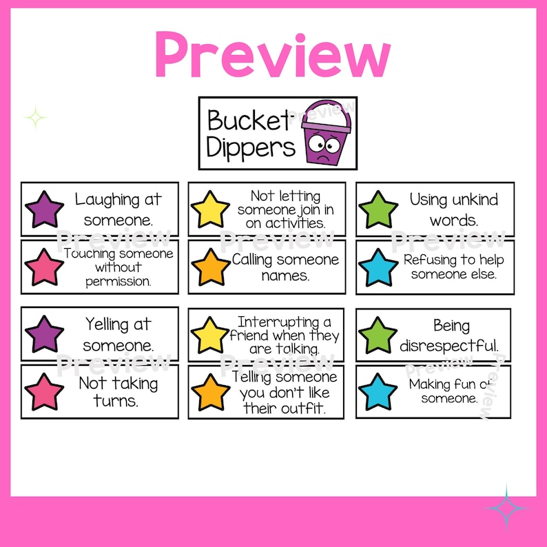 Bucket Filler Sorting Activity: Kindness & SEL (printable) - Etsy