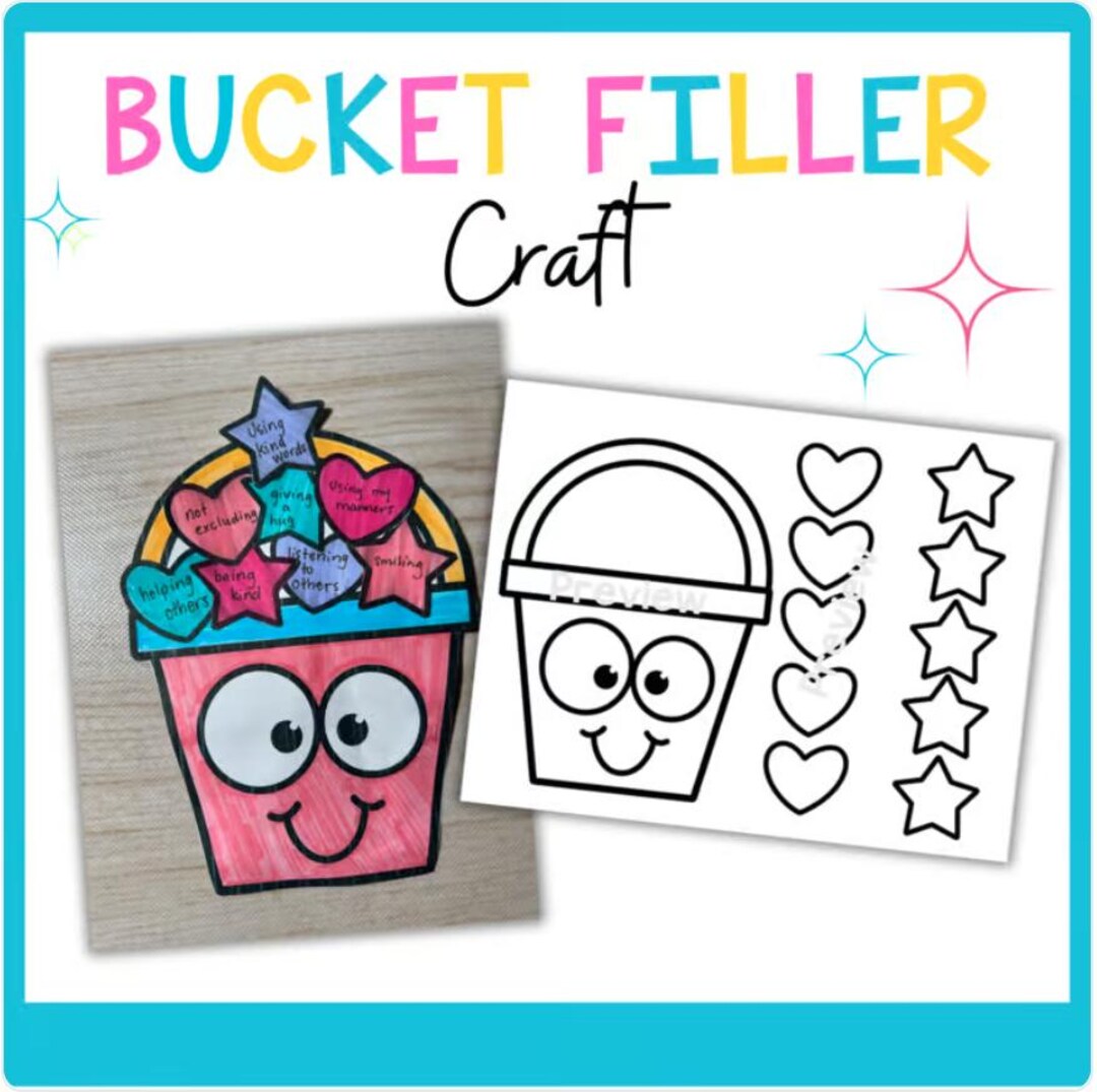 Kindness Bucket Filler Craft: SEL Activity, Positive Behavior Lesson ...