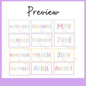 Pastel Monthly Bin Labels | Classroom Organization | Seasonal Storage ...