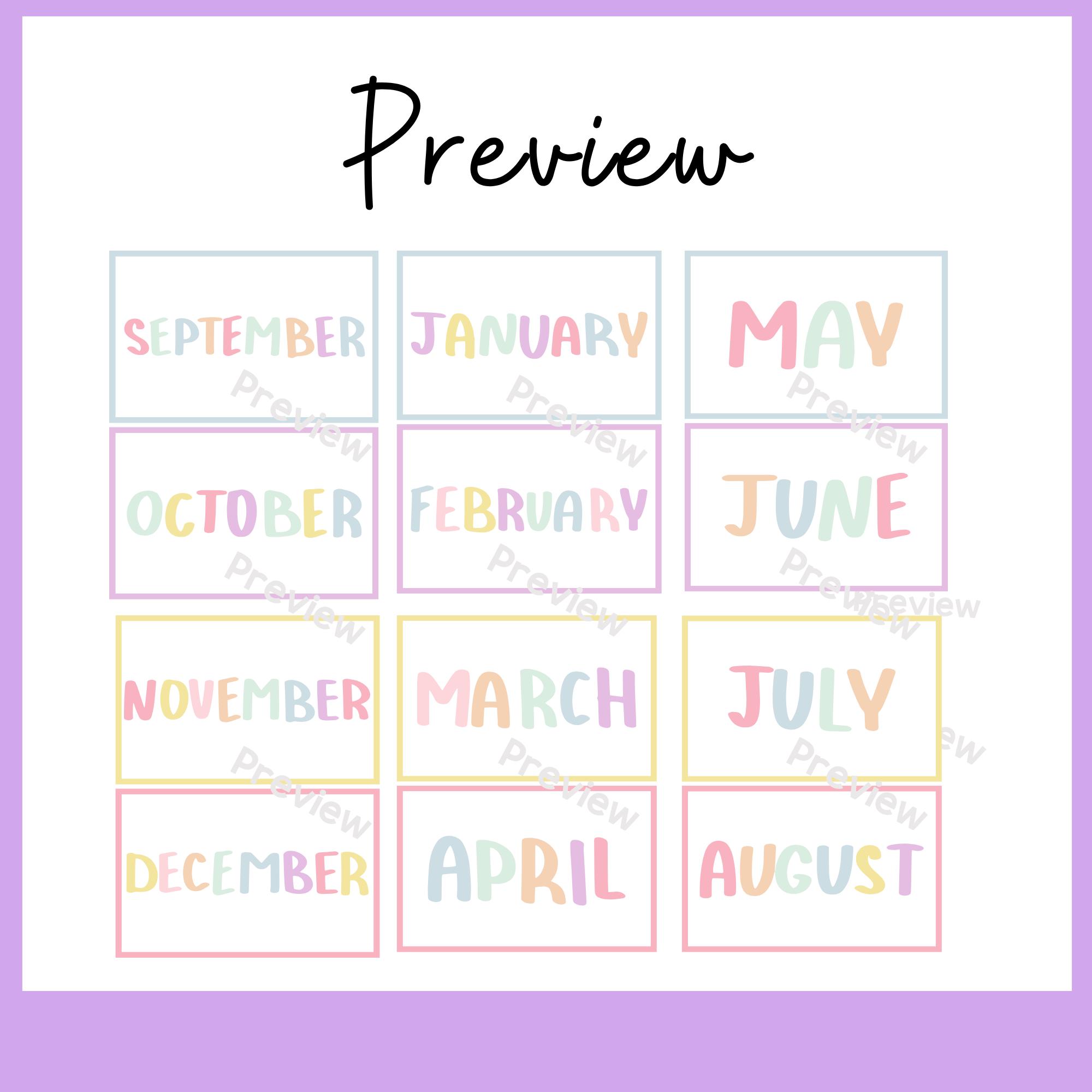 Pastel Monthly Bin Labels | Classroom Organization | Seasonal Storage ...