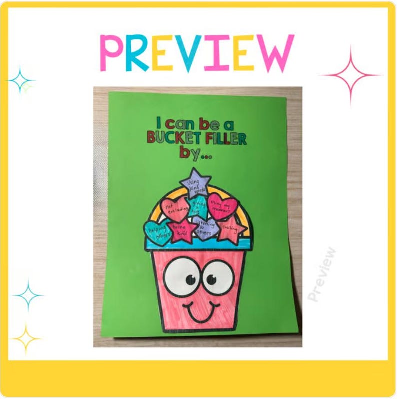 Kindness Bucket Filler Craft: SEL Activity, Positive Behavior Lesson ...