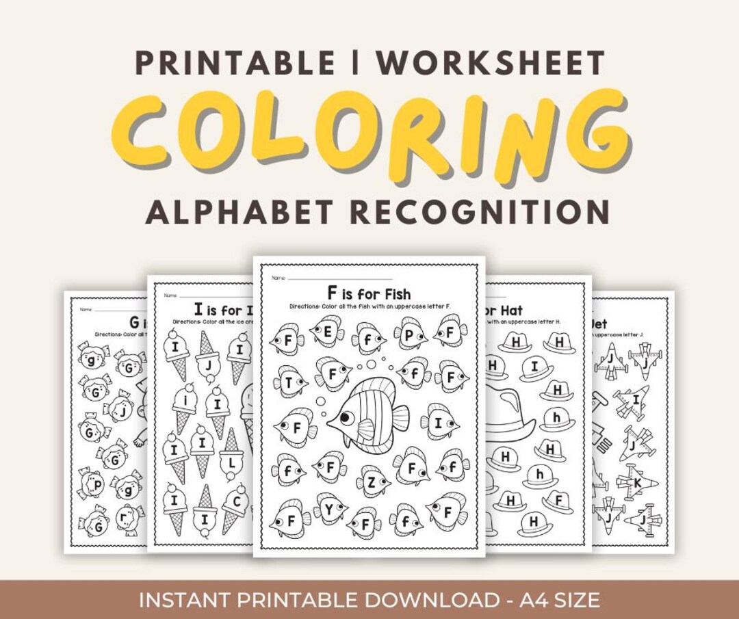 Alphabet Colouring Worksheet | Kids Colouring Worksheet | Printable ...