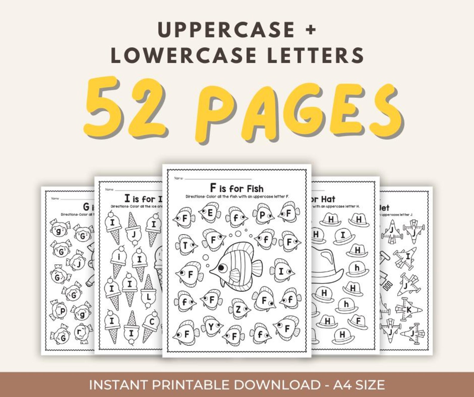 Alphabet Colouring Worksheet | Kids Colouring Worksheet | Printable ...