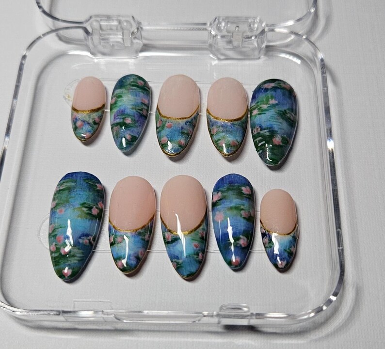Monet Inspired Press on Nails - Etsy