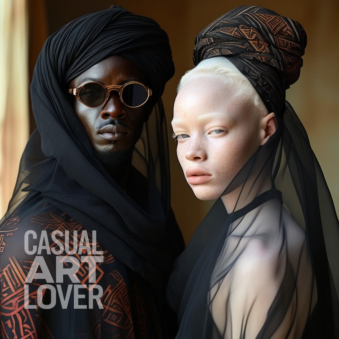 Albino Love, Black Love, Afrofuturism, AI Art, Couple Art, Black Art ...
