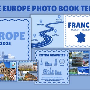 Travel Square Photobook Template - Etsy