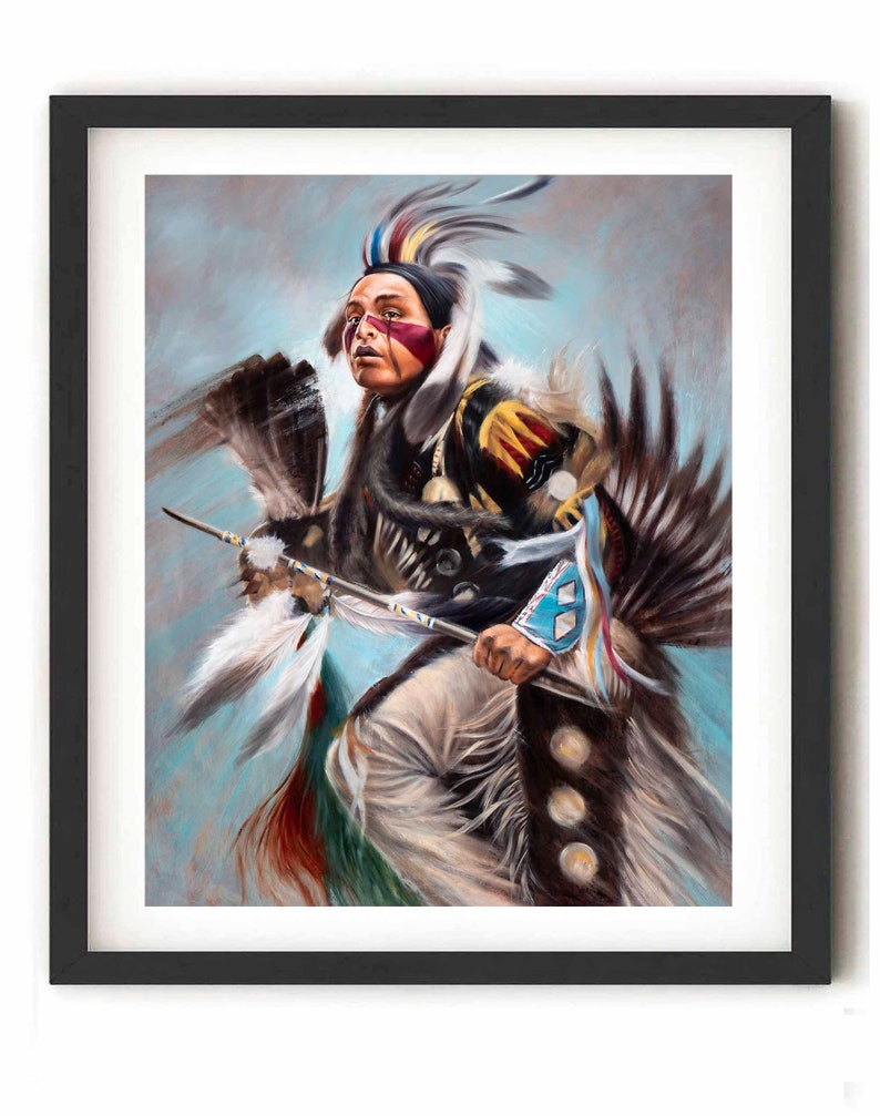 Print on Canvas Native American Art Indigenous Painting | Etsy