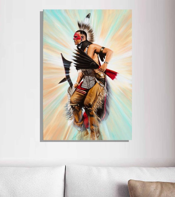 Print on Canvas Native American Art Indigenous Painting - Etsy
