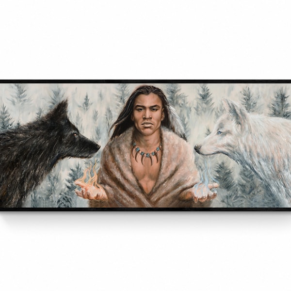 Wolf Painting - Etsy