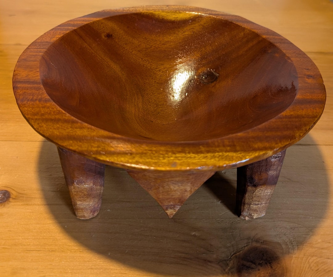Vintage Carved Wooden Kava Bowl: Polynesian Tanoa Trinket Dish - Etsy ...