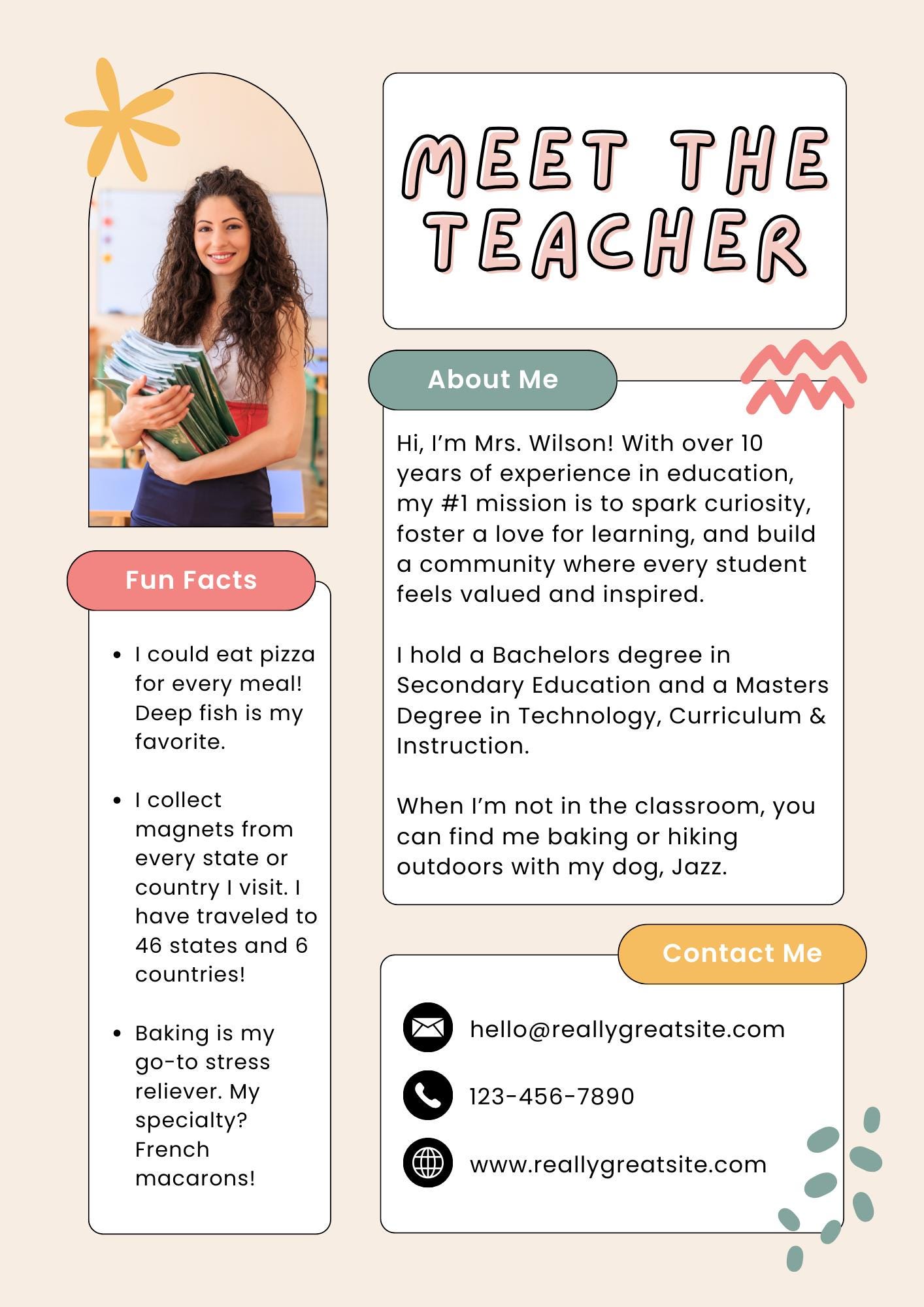 Meet the Teacher Template - Etsy