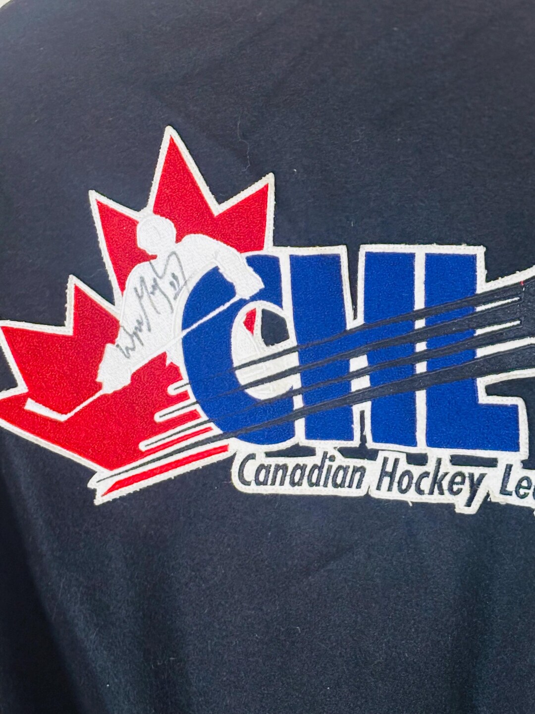 Rare! Roots Jacket Signed by Wayne Gretzky, CHL "cherry Vs. Orr ...