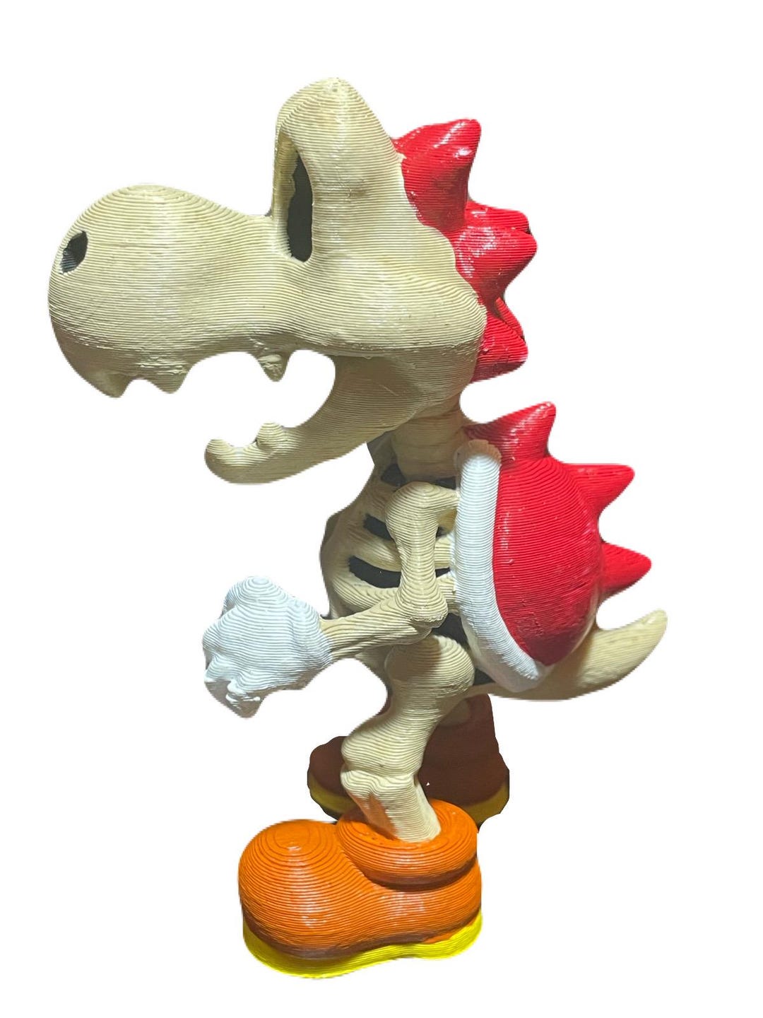 3d Printed Hand Painted Skeleton Yoshi - Etsy