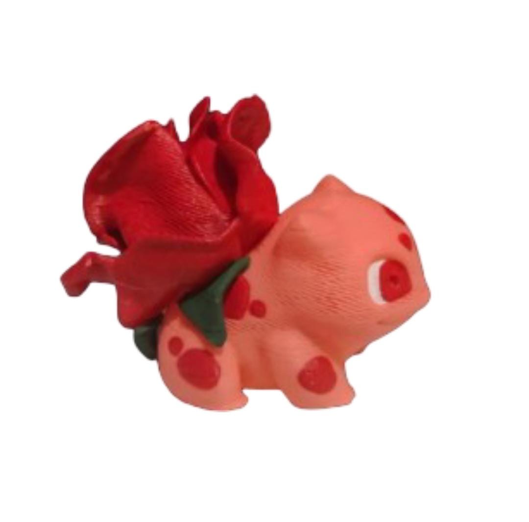 3d Printed Hand Painted Video Game Rose Bulbasaur - Etsy