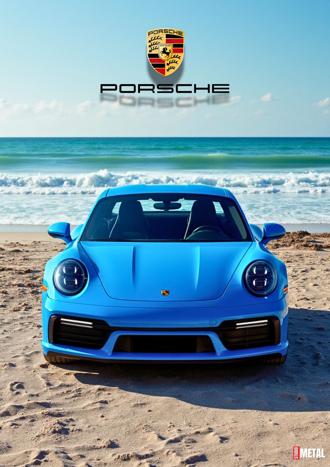 PORSCHE 911 Miami Blue HD 4K - Etsy