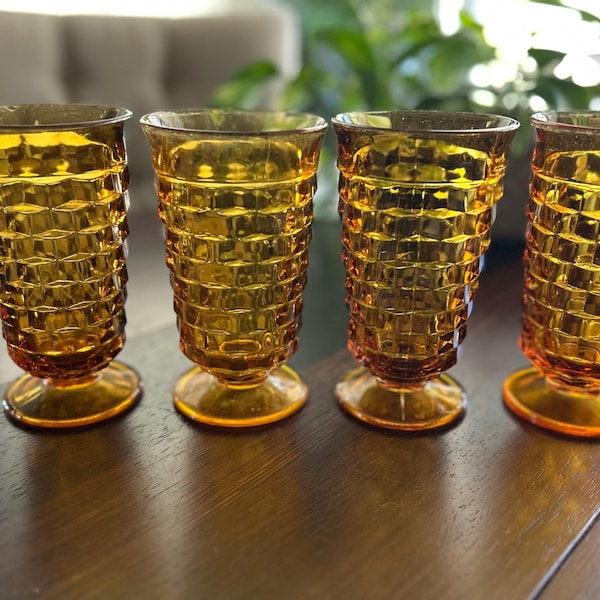 Amber Indiana Glass Set - Etsy
