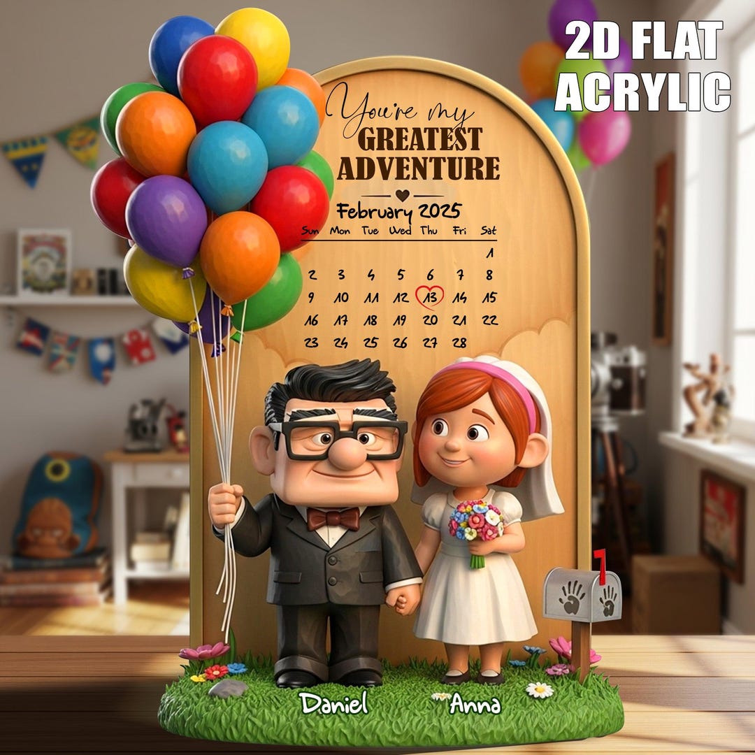 Carl and Ellie Shaped Acrylic Plaque, up Movie Love Sign, Disney Couple ...